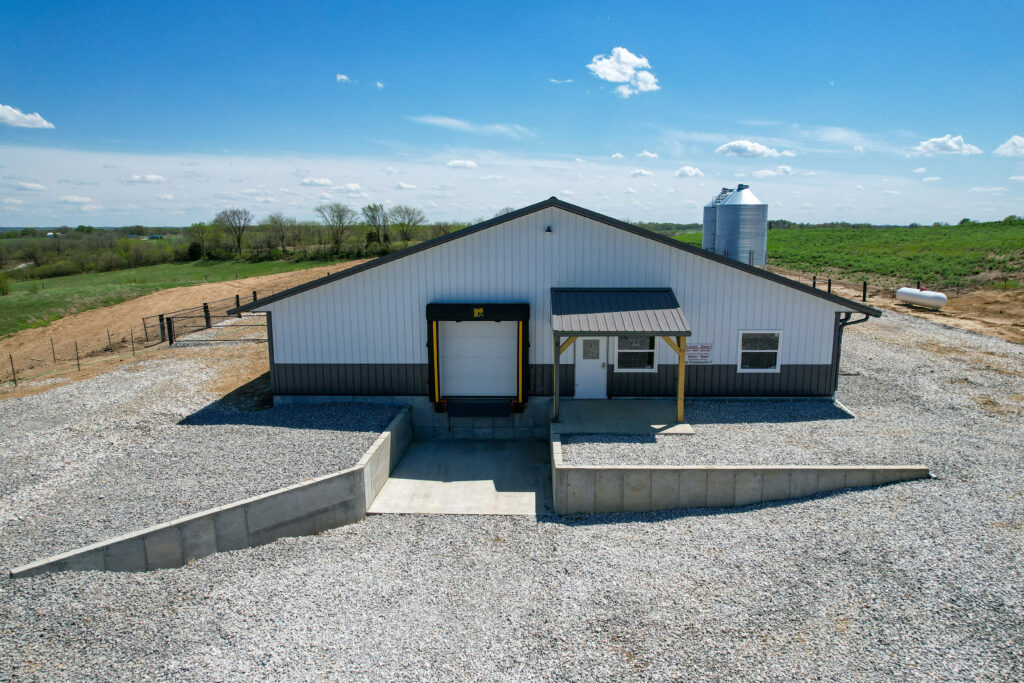 Pastured Commercial Chicken House In Fayette Missouri