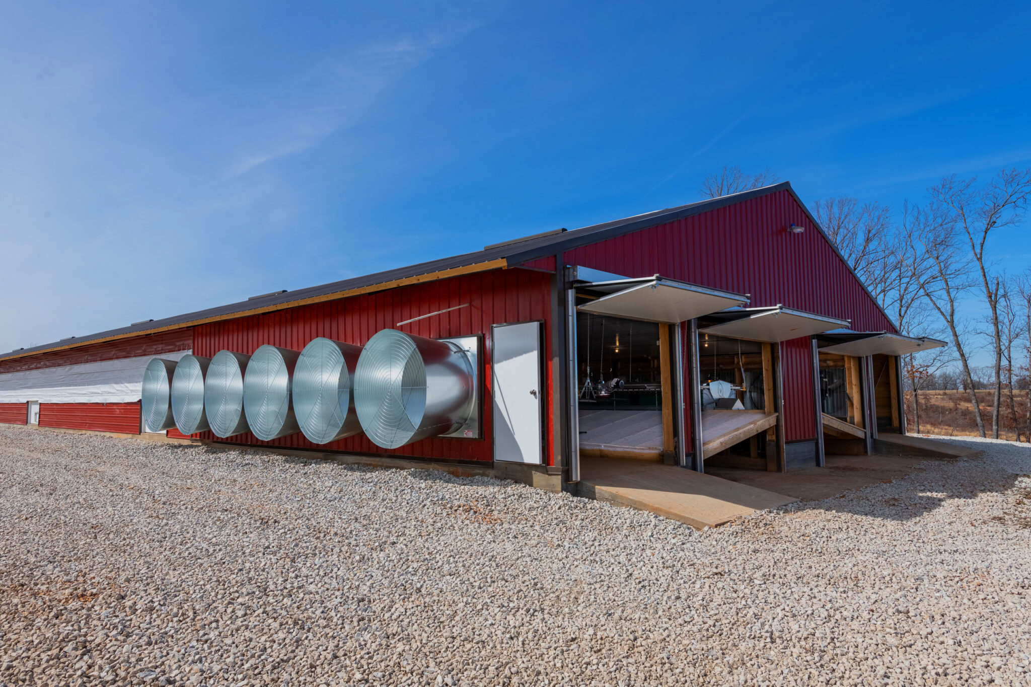 Pastured Commercial Chicken House In Mountain Grove Missouri